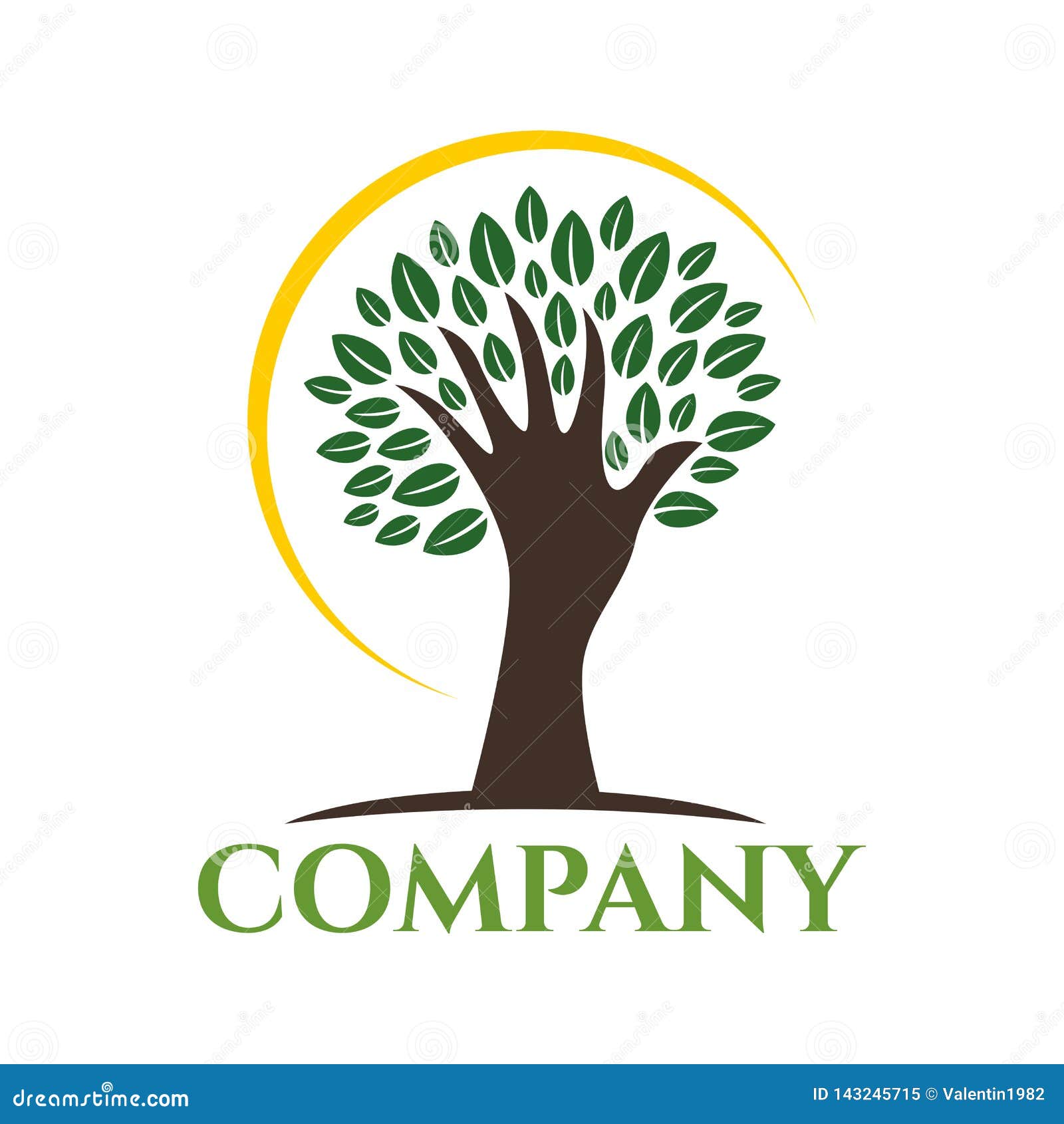 Modern Tree Logo. Vector Illustration. Stock Vector - Illustration of ...