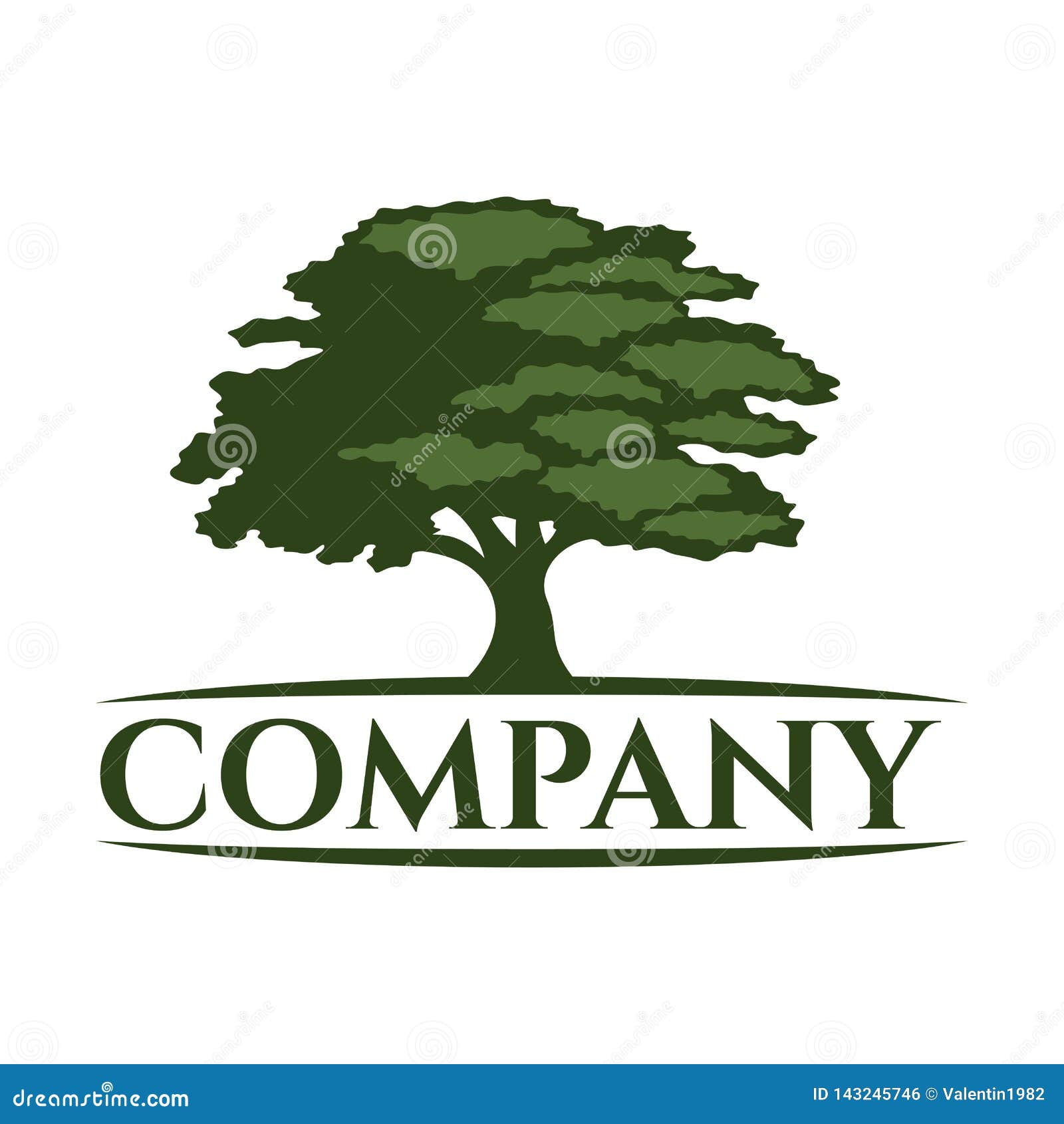 Modern Tree Logo. Vector Illustration. Stock Vector - Illustration of ...
