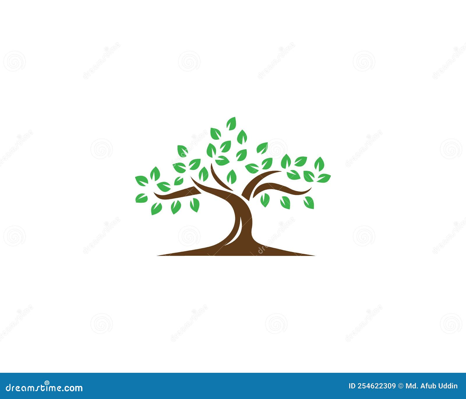 Modern Tree Logo Design stock vector. Illustration of diagram - 254622309