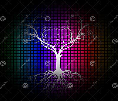 Modern Tree Silhouette Background Stock Illustration - Illustration of ...