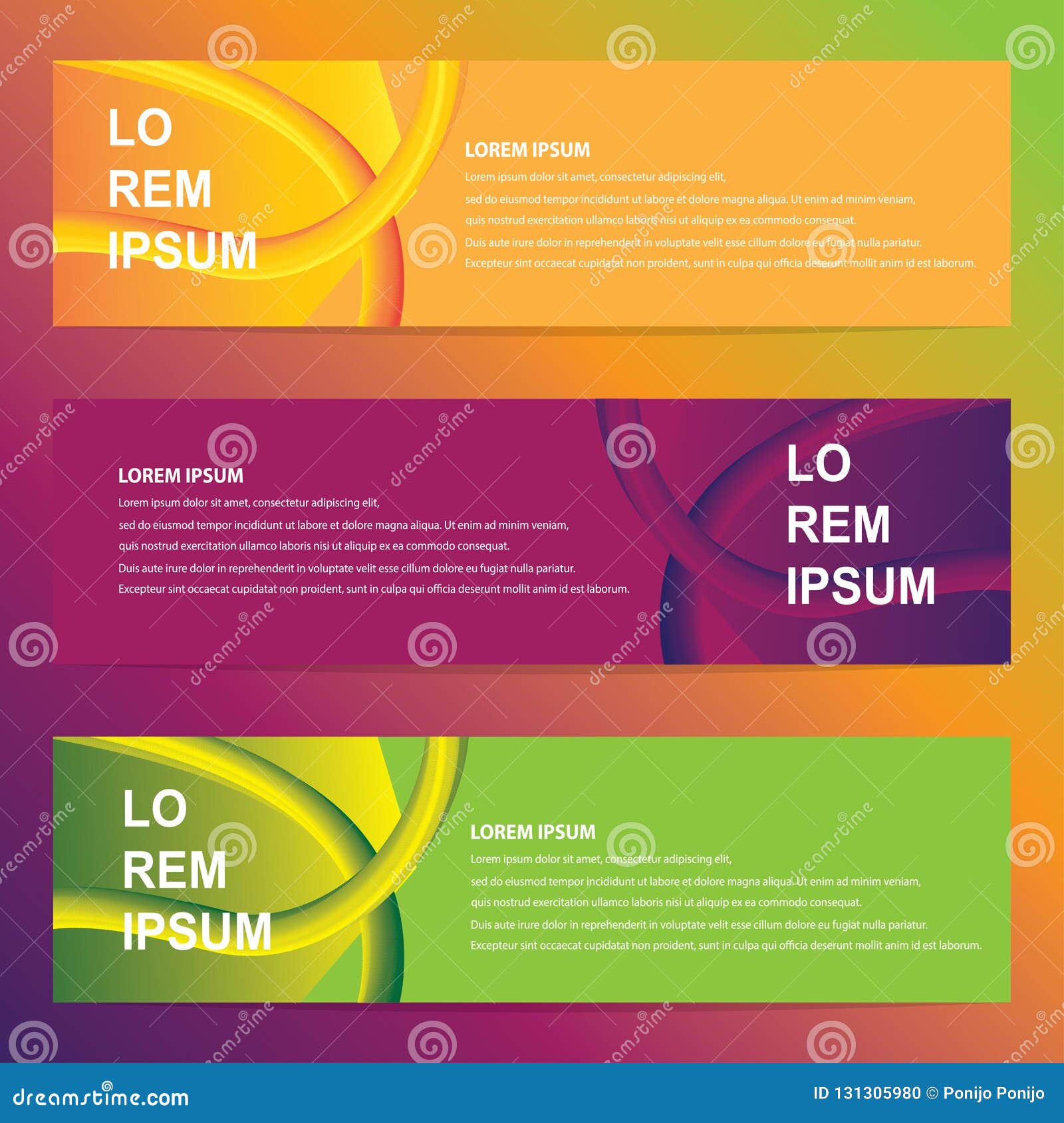 Modern Trendy Banners Set and Background Stock Illustration ...