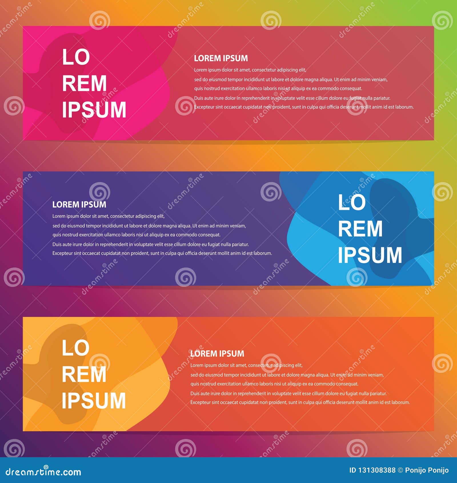 Modern Trendy Banners Set and Background Stock Vector - Illustration of ...