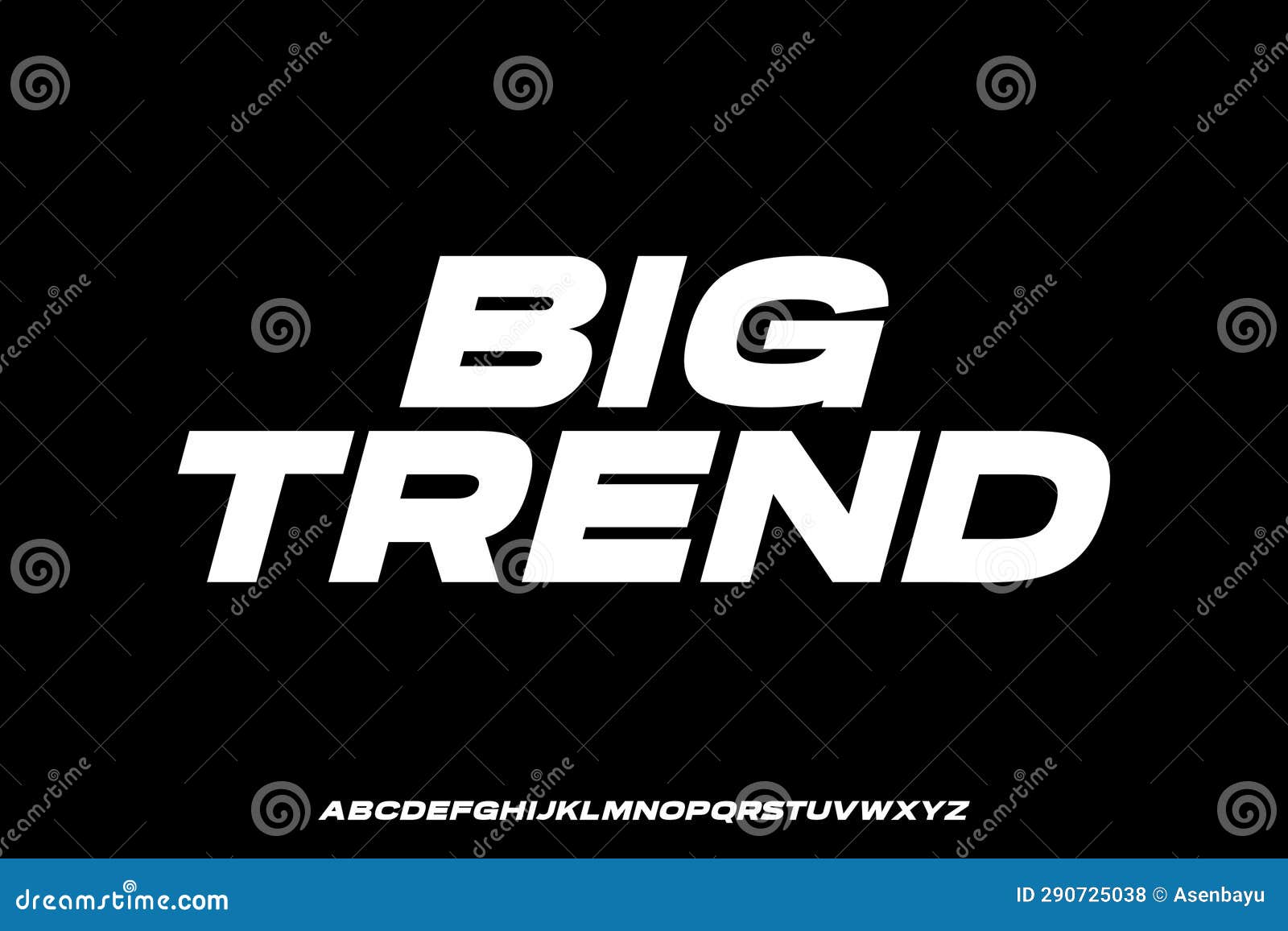 Modern Trendy Bold Sans Serif Alphabet Display Font Vector for Poster ...