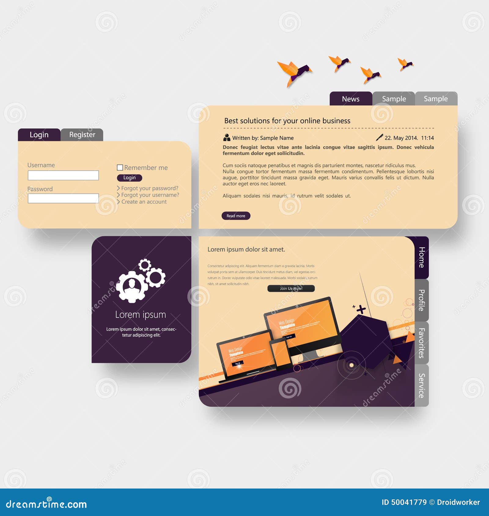 Modern Trendy and Creative Website Template. Abstract Web Design ...