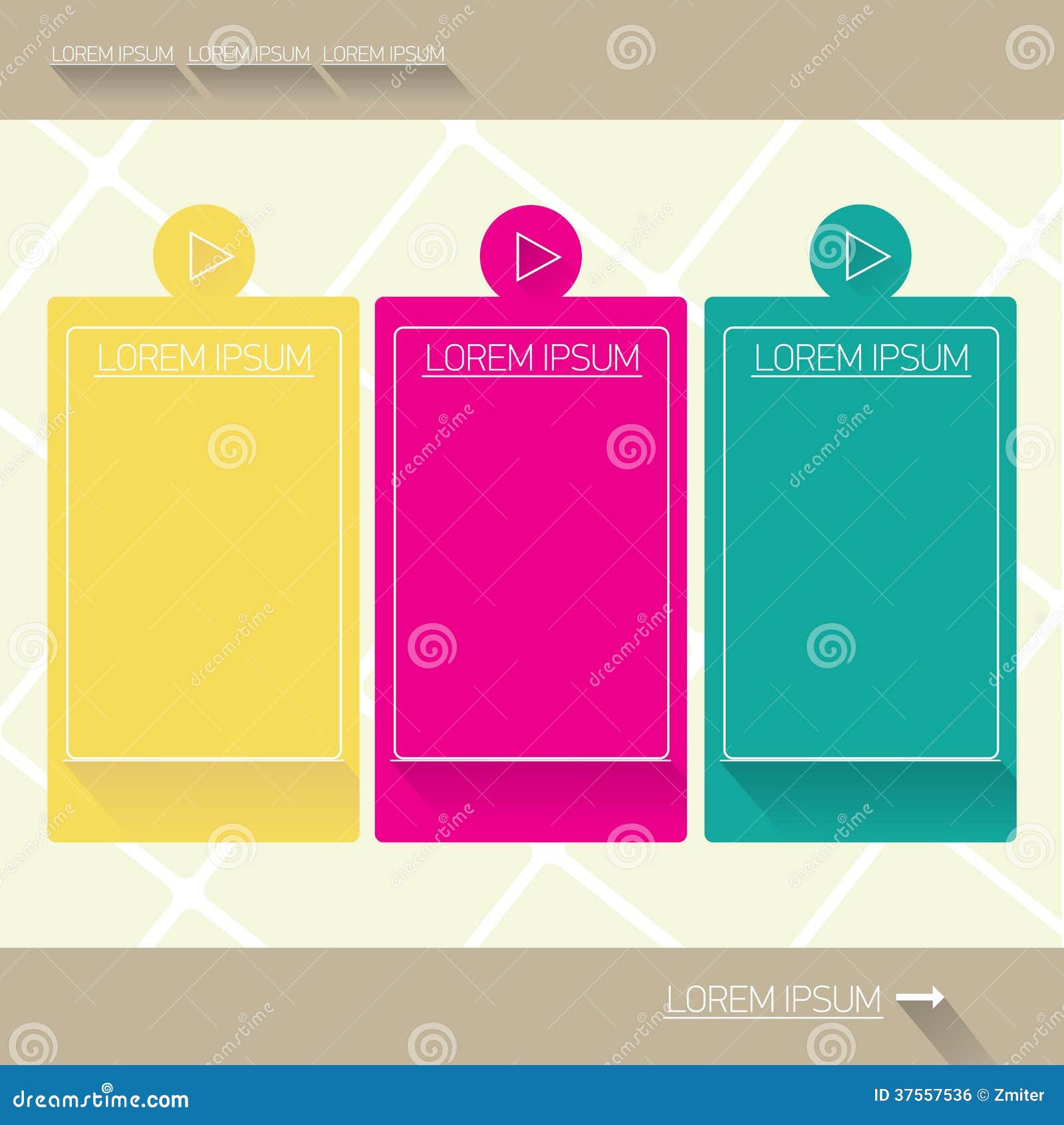 Modern Trendy Flat UI Design Banners Stock Vector - Illustration of ...