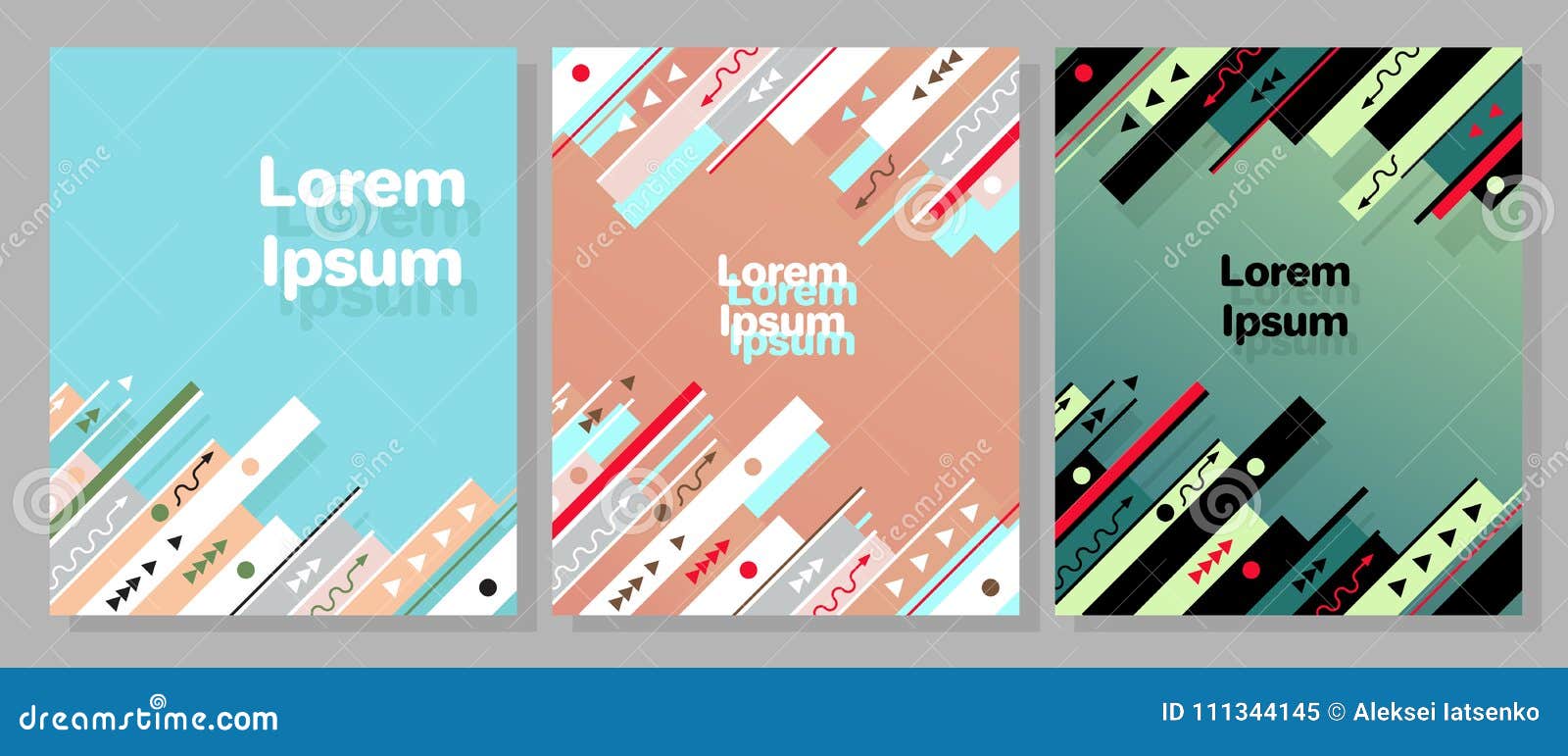 Modern Trendy Graphic Design Template Vector Set Stock Vector ...