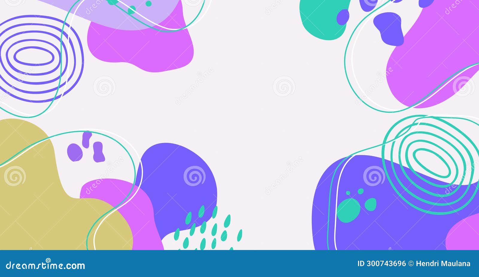 Modern Trendy Hand Drawing Various Shapes and Doodle Objects Abstract ...