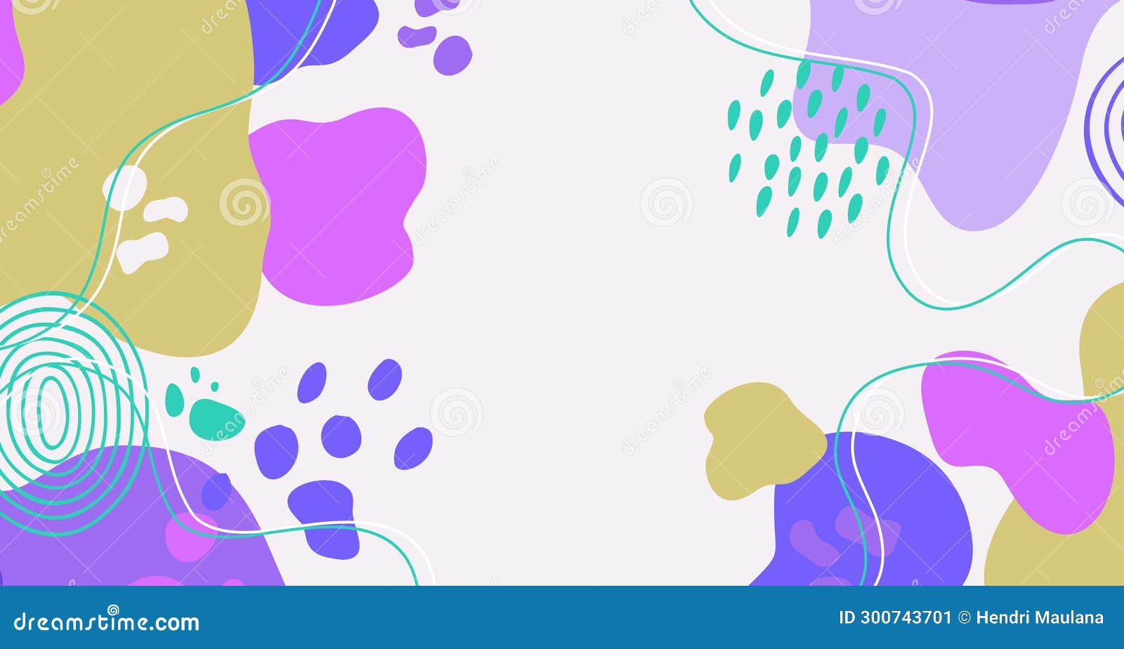 Modern Trendy Hand Drawing Various Shapes and Doodle Objects Abstract ...