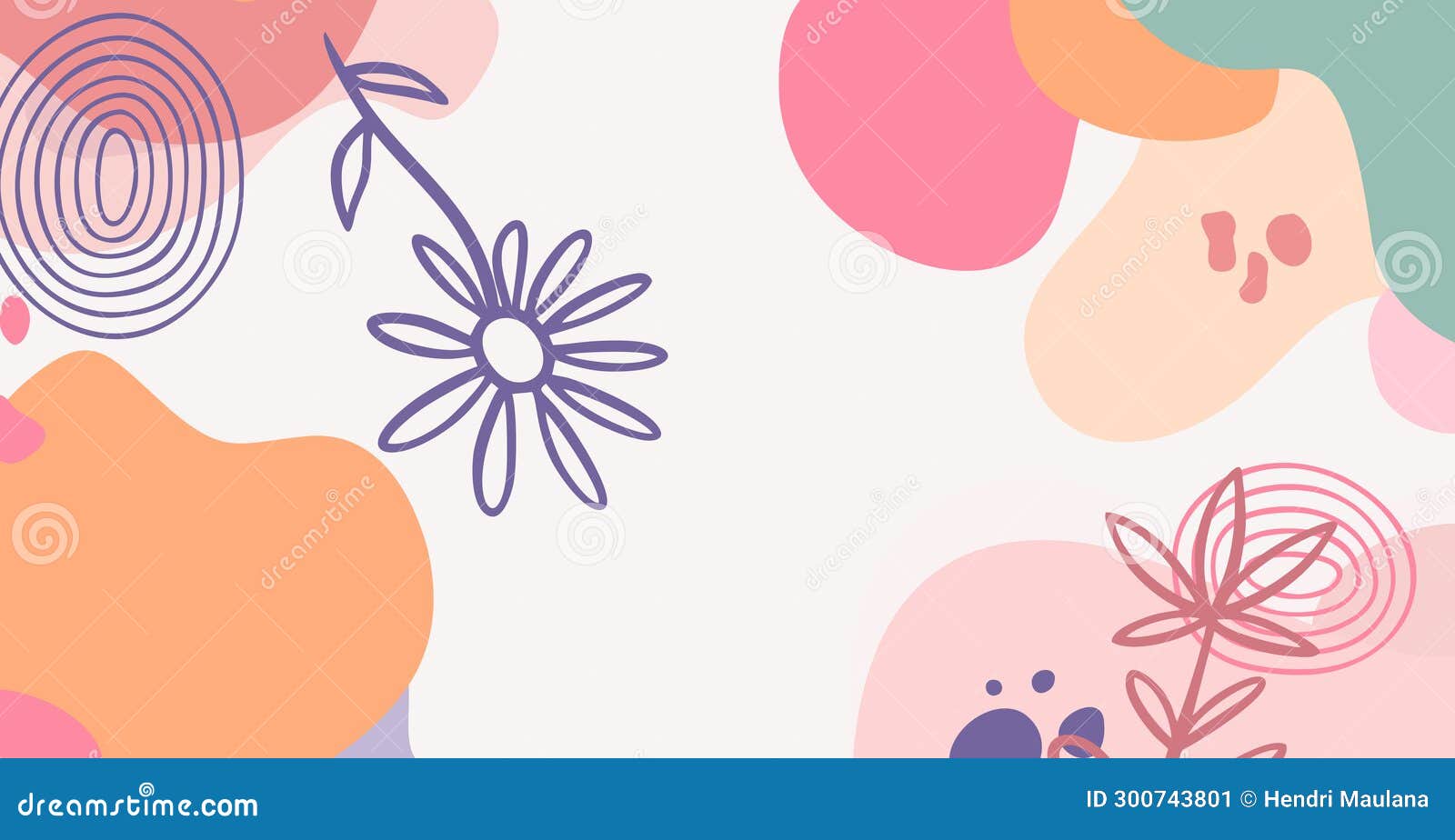 Modern Trendy Hand Drawing Various Shapes and Doodle Objects Abstract ...