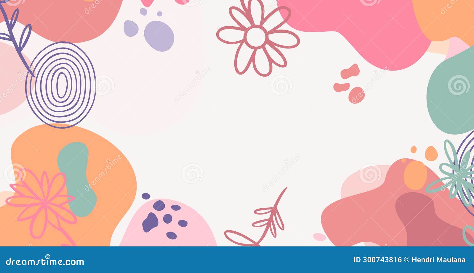 Modern Trendy Hand Drawing Various Shapes and Doodle Objects Abstract ...