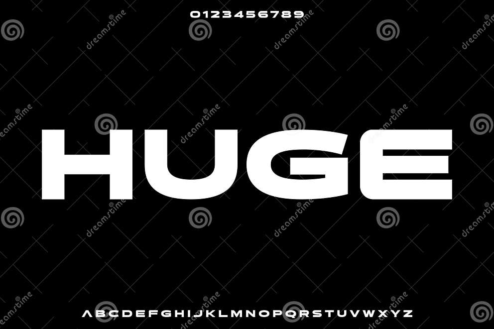 Modern Trendy Huge Alphabet Display Font Vector. Creative Headline ...