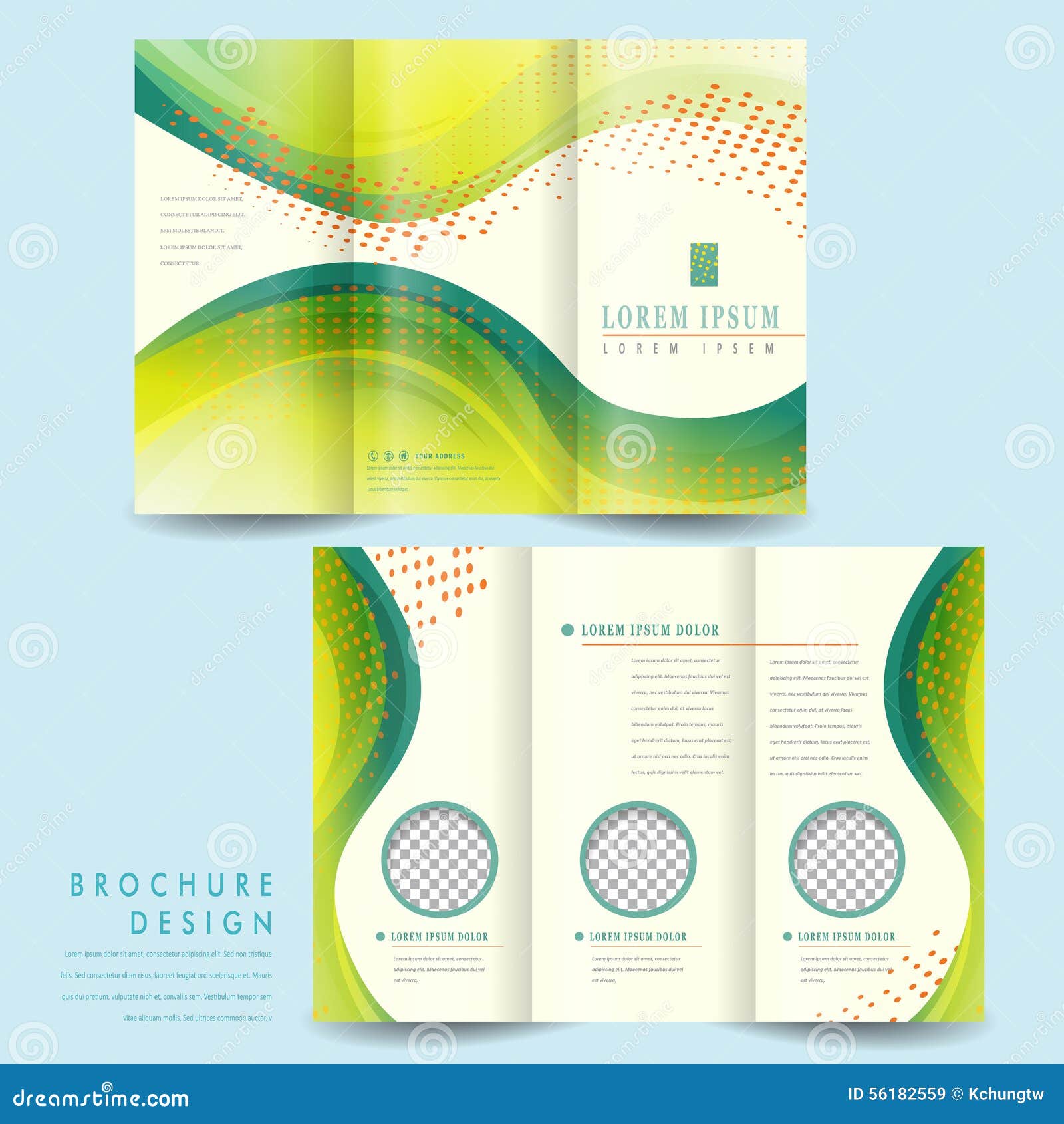 Modern Tri-fold Template Design Stock Vector - Illustration of layout ...