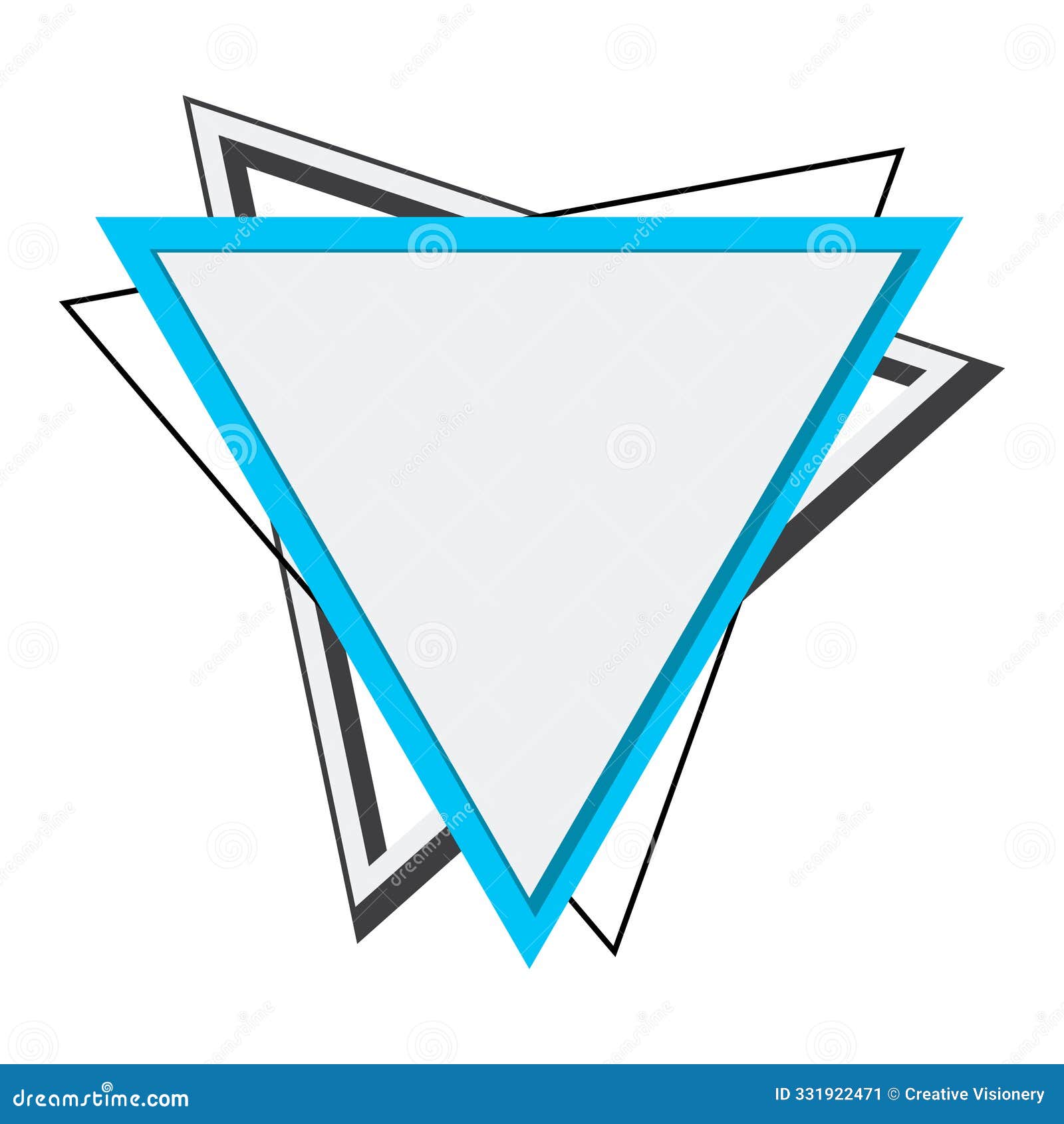 Modern Abstract Triangle Frame Decoration Stock Illustration ...