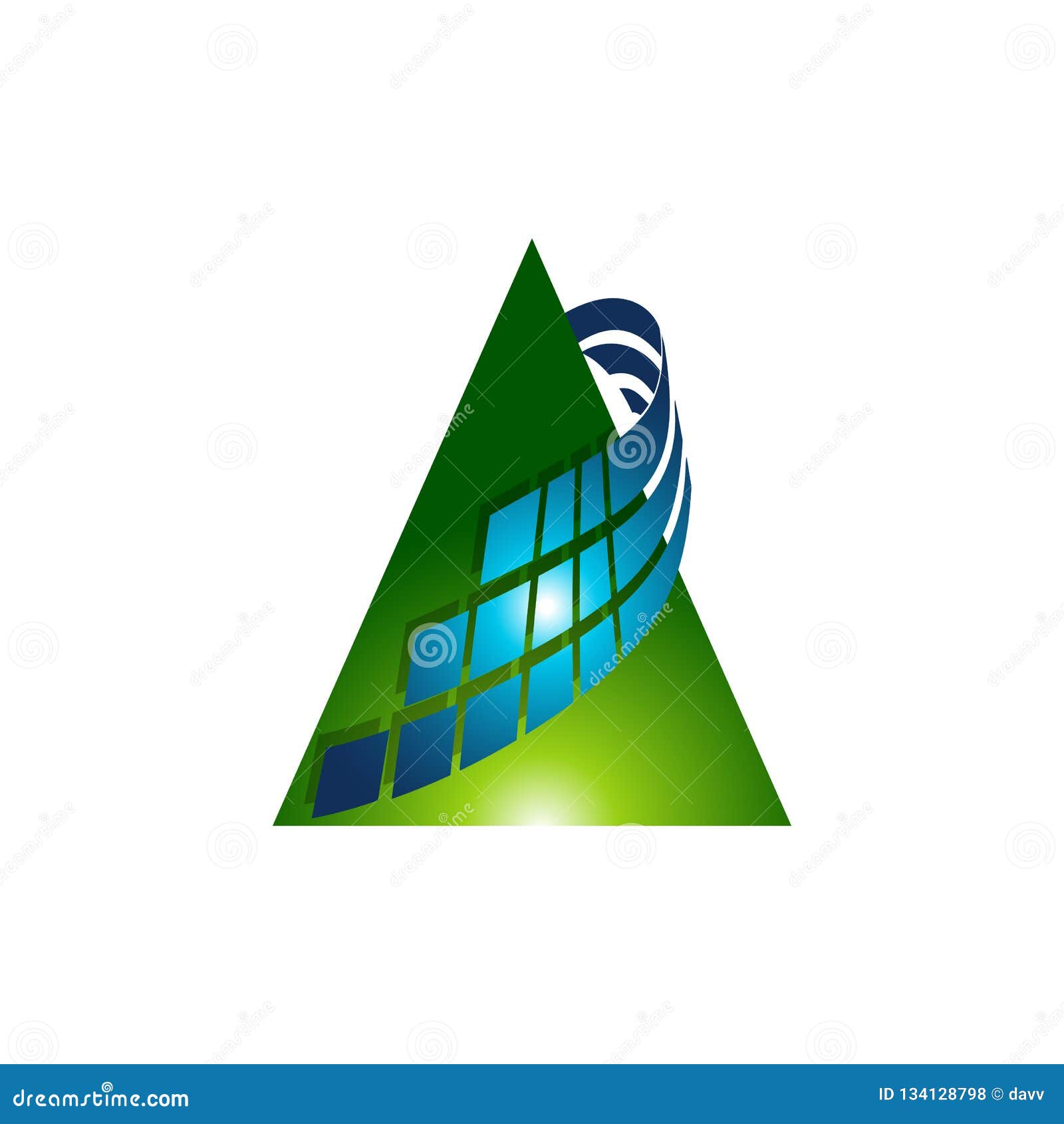 Modern Triangle Logo Design, Multi Color Triangle Symbols Stock Vector ...