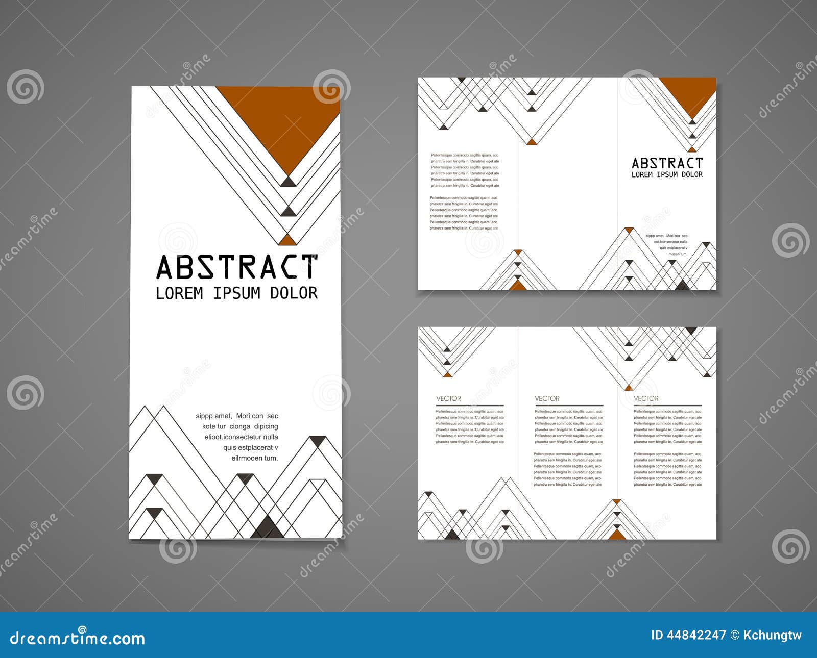 Modern Triangle Pattern Background Tri Fold Brochure Stock Vector ...