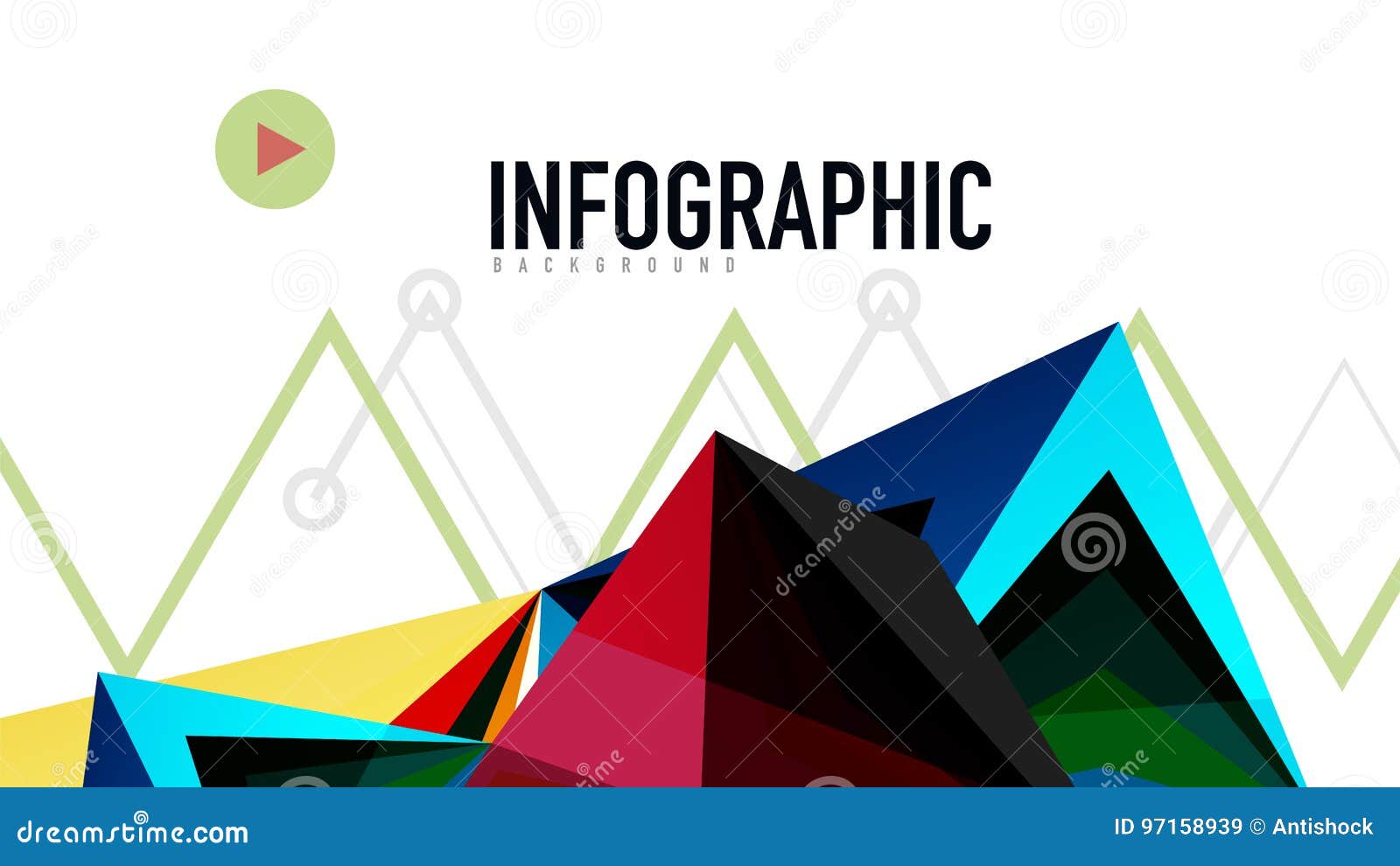 Modern Triangle Presentation Template Stock Vector - Illustration of ...