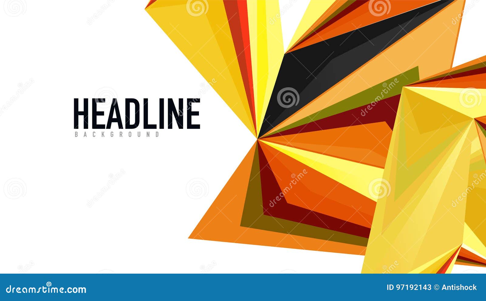 Modern Triangle Presentation Template Stock Vector - Illustration of ...