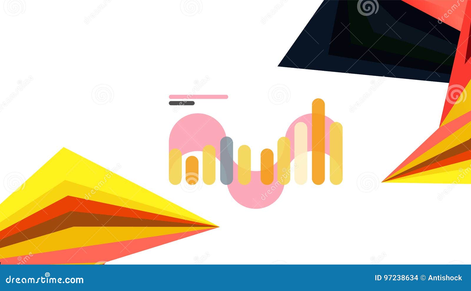 Modern Triangle Presentation Template Stock Vector - Illustration of ...