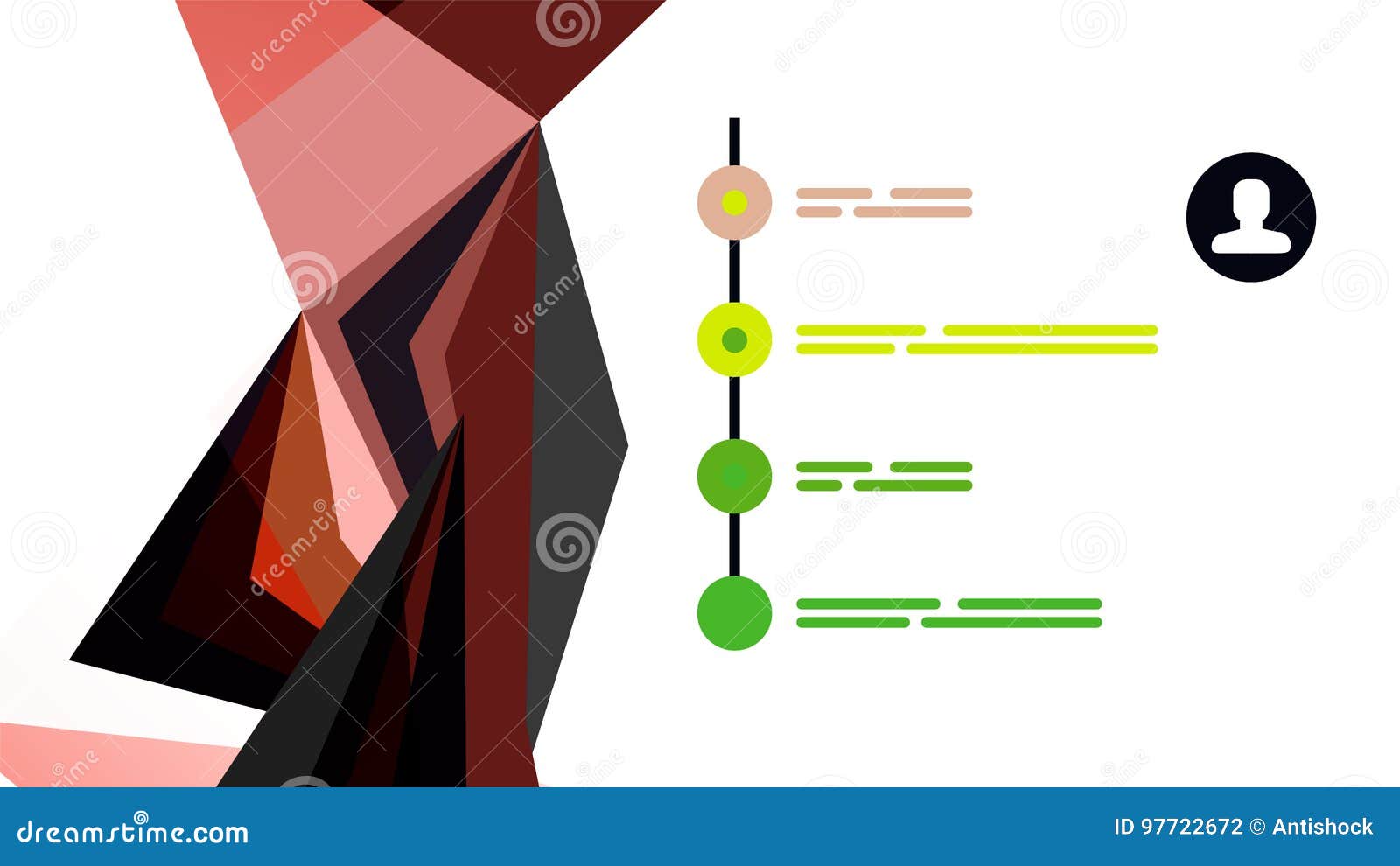Modern Triangle Presentation Template Stock Vector - Illustration of ...