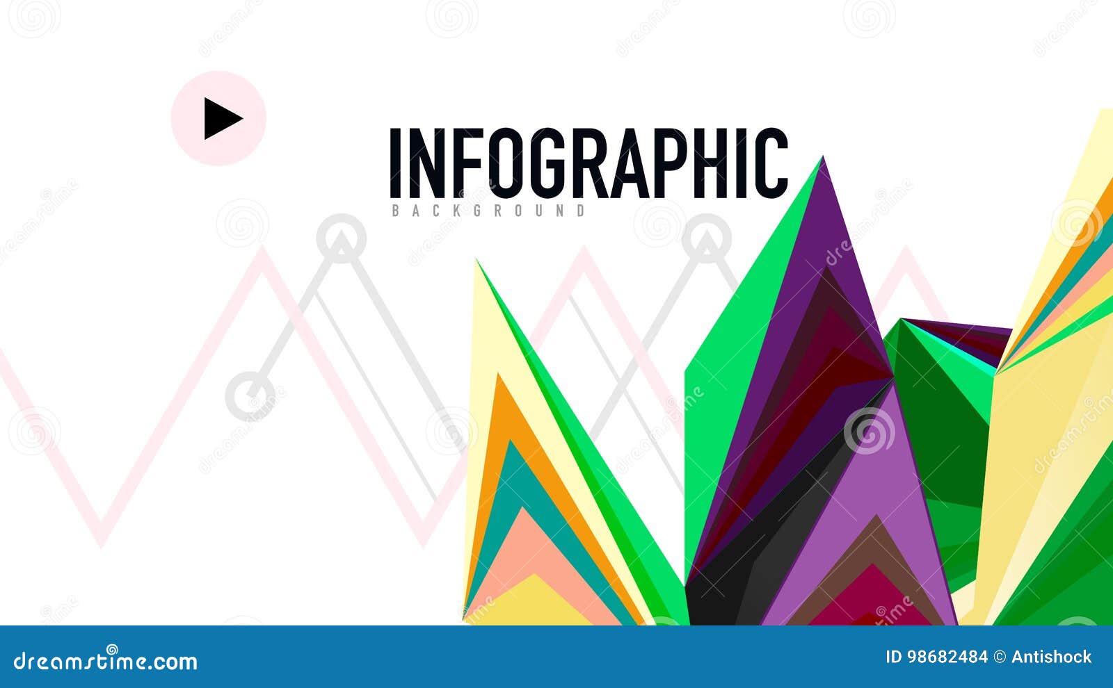 Modern Triangle Presentation Template Stock Vector - Illustration of ...