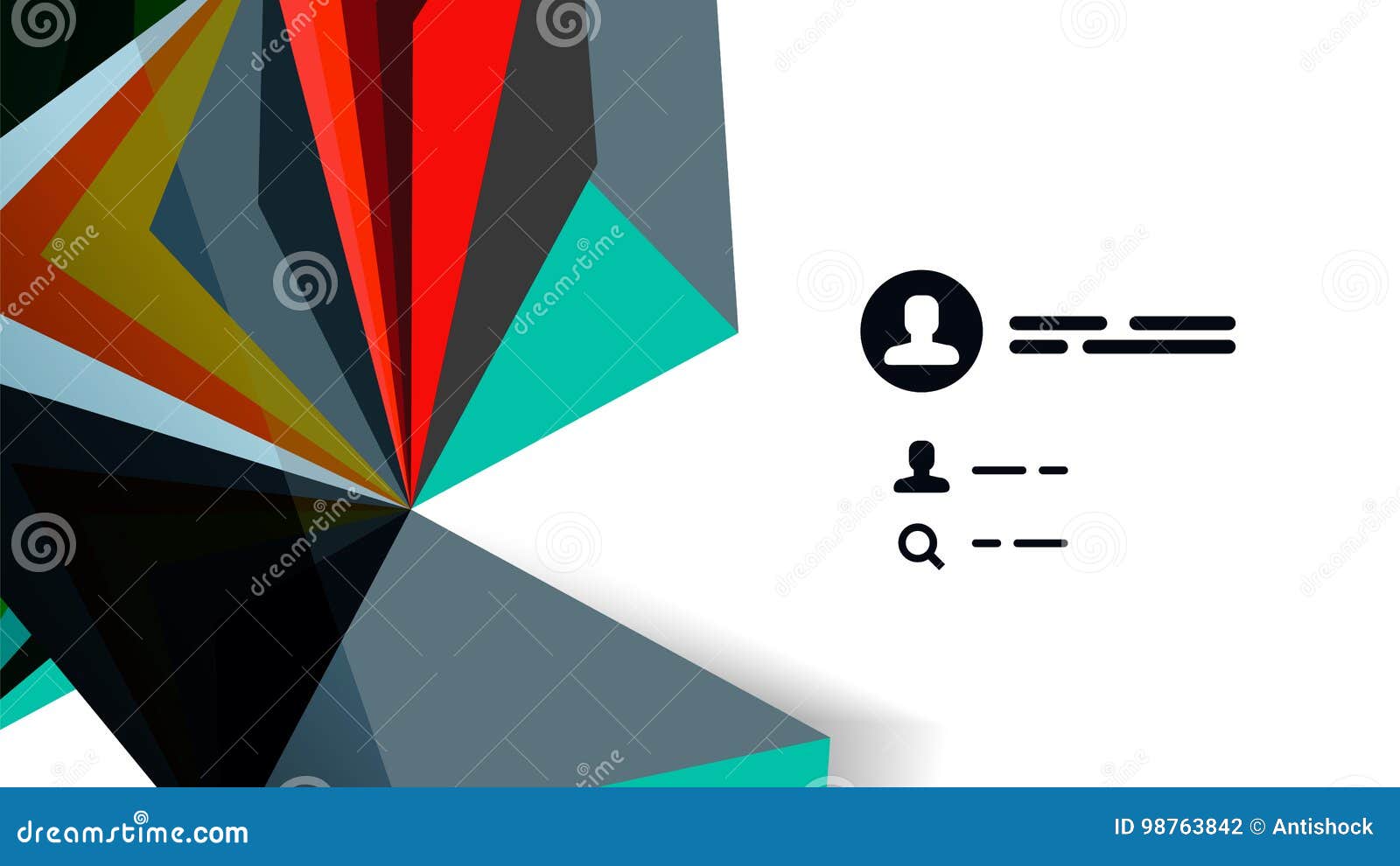 Modern Triangle Presentation Template Stock Vector - Illustration of ...