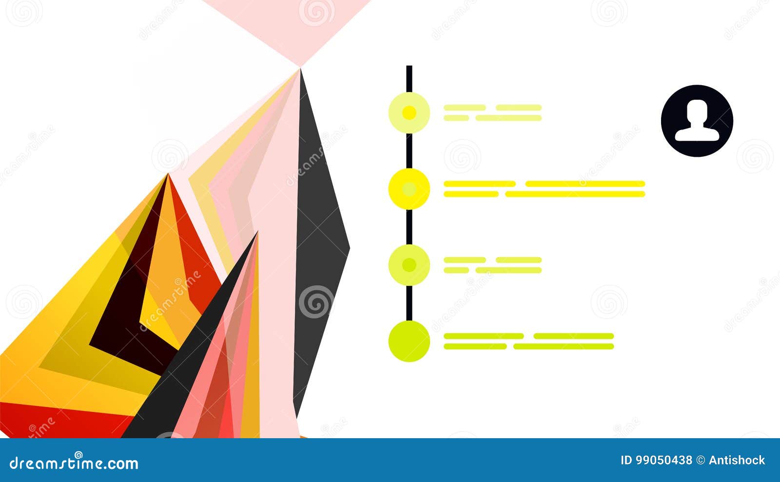 Modern Triangle Presentation Template Stock Vector - Illustration of ...