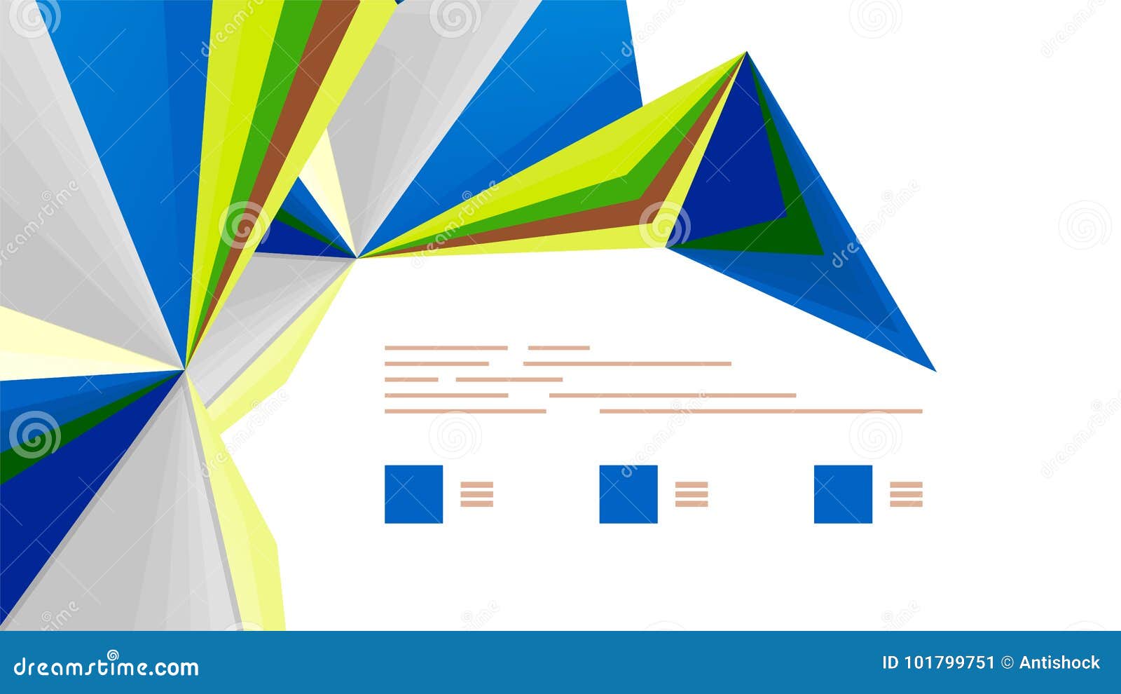 Modern Triangle Presentation Template Stock Vector - Illustration of ...