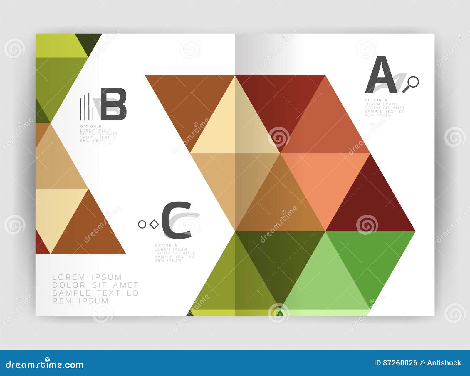 Modern Triangle Print Template Stock Illustration - Illustration of ...