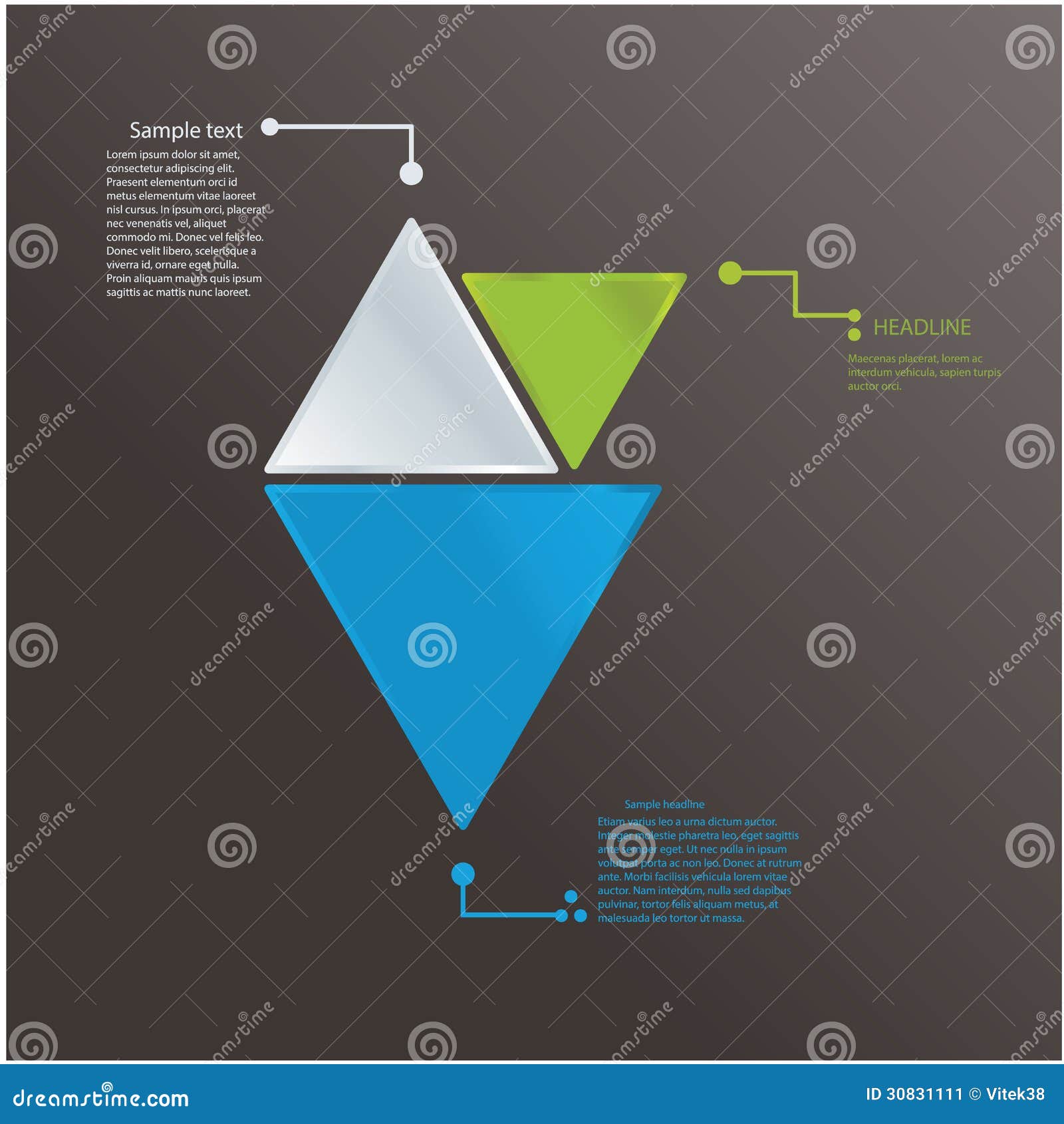 Modern Triangle Template with Fresh Colors. Logo Icon Stock Vector ...