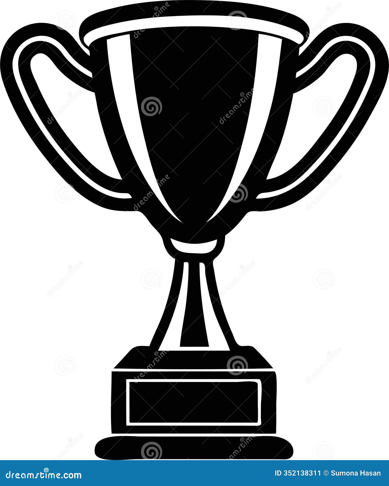 Modern Trophy Silhouette Vector for Dynamic Achievements Stock ...