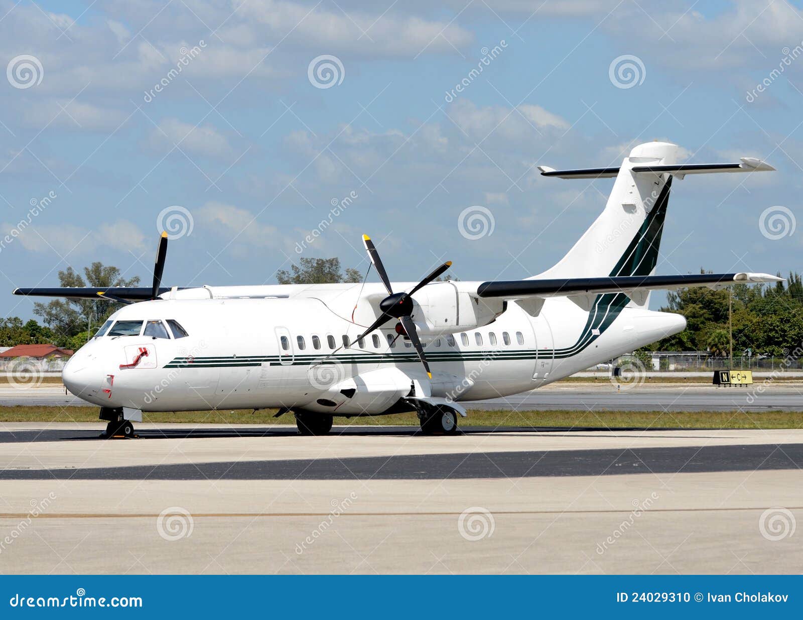 Modern turboprop airplane stock photo. Image of plane - 24029310