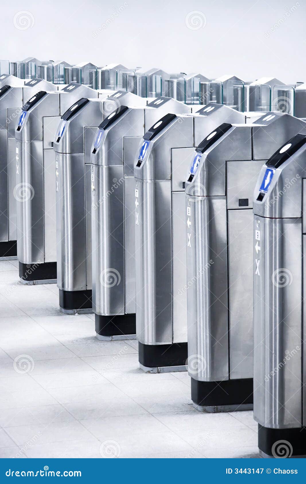 Modern turnstile stock image. Image of iron, barrier, check - 3443147