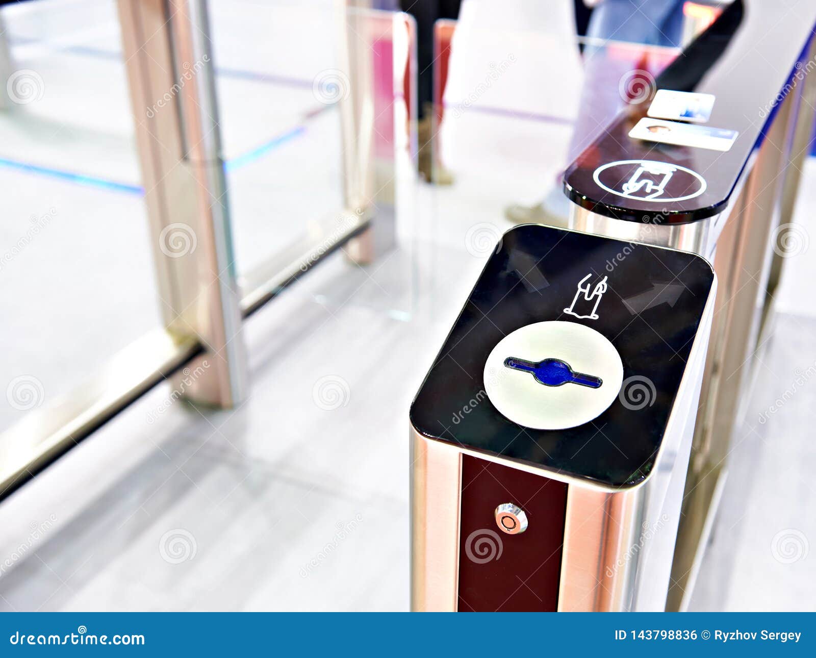 Modern turnstile stock photo. Image of automatic, business - 143798836