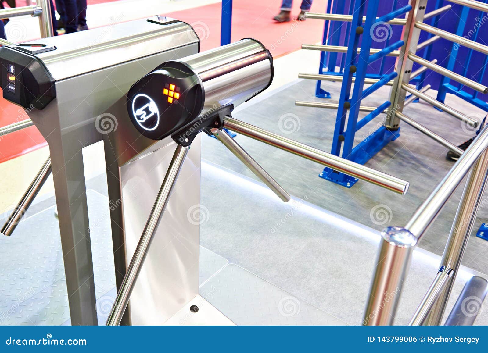 Modern turnstile stock photo. Image of access, system - 143799006