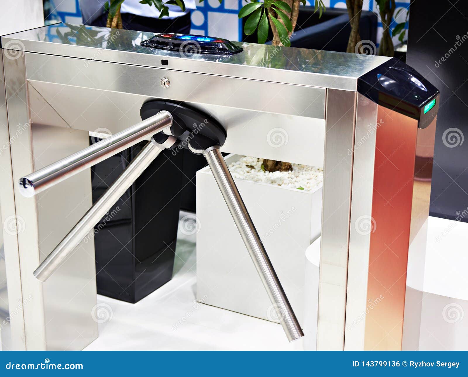 Modern turnstile stock photo. Image of barrier, modern - 143799136