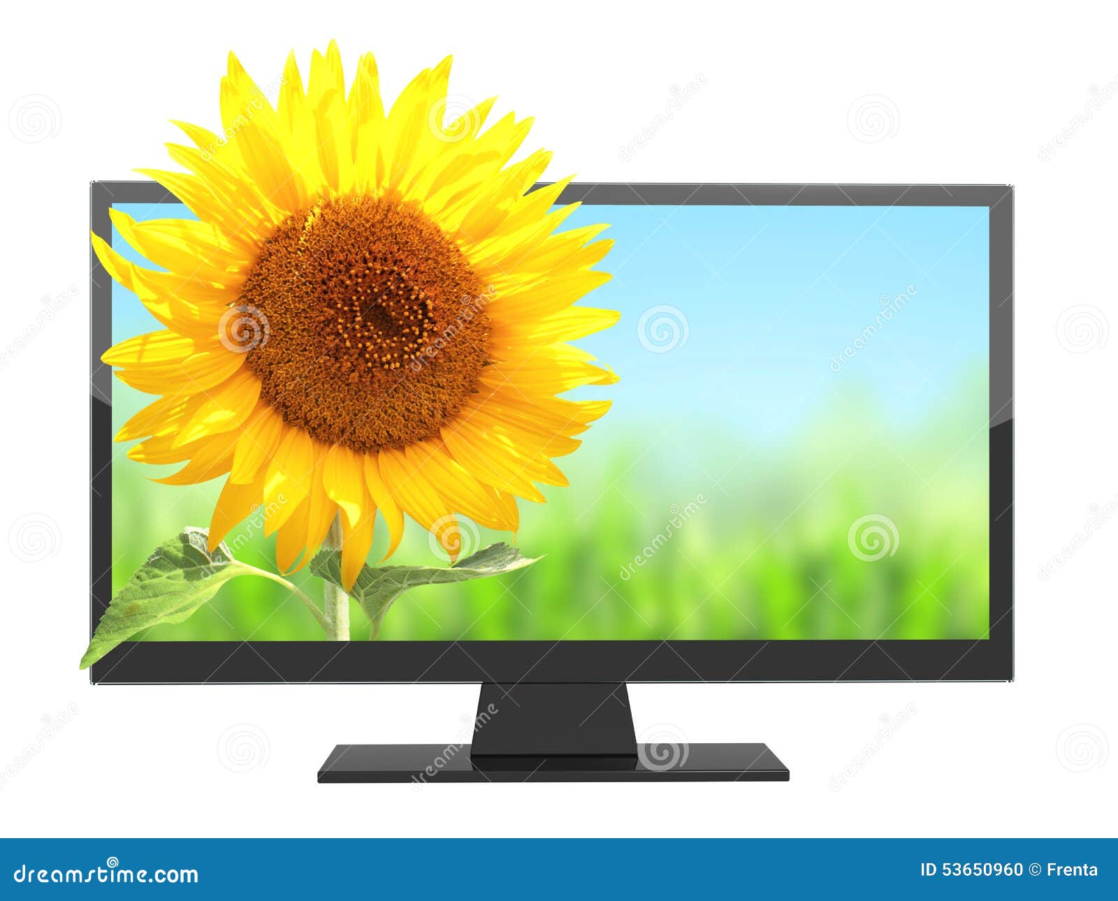 Modern TV with 3d Effect on Screen Stock Illustration - Illustration of ...