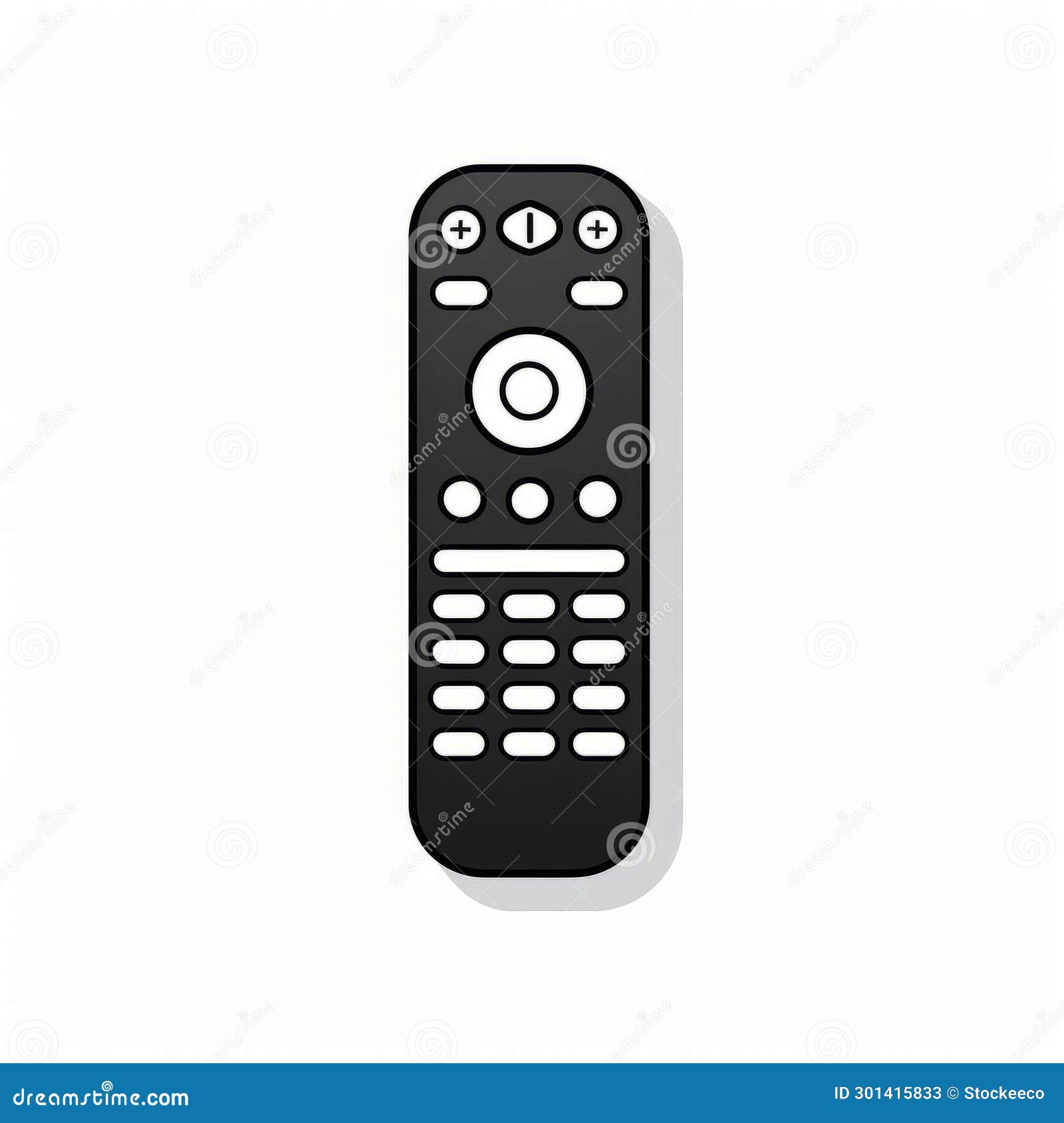 Minimalist Black Remote Control Icon Design with Precisionism Influence ...