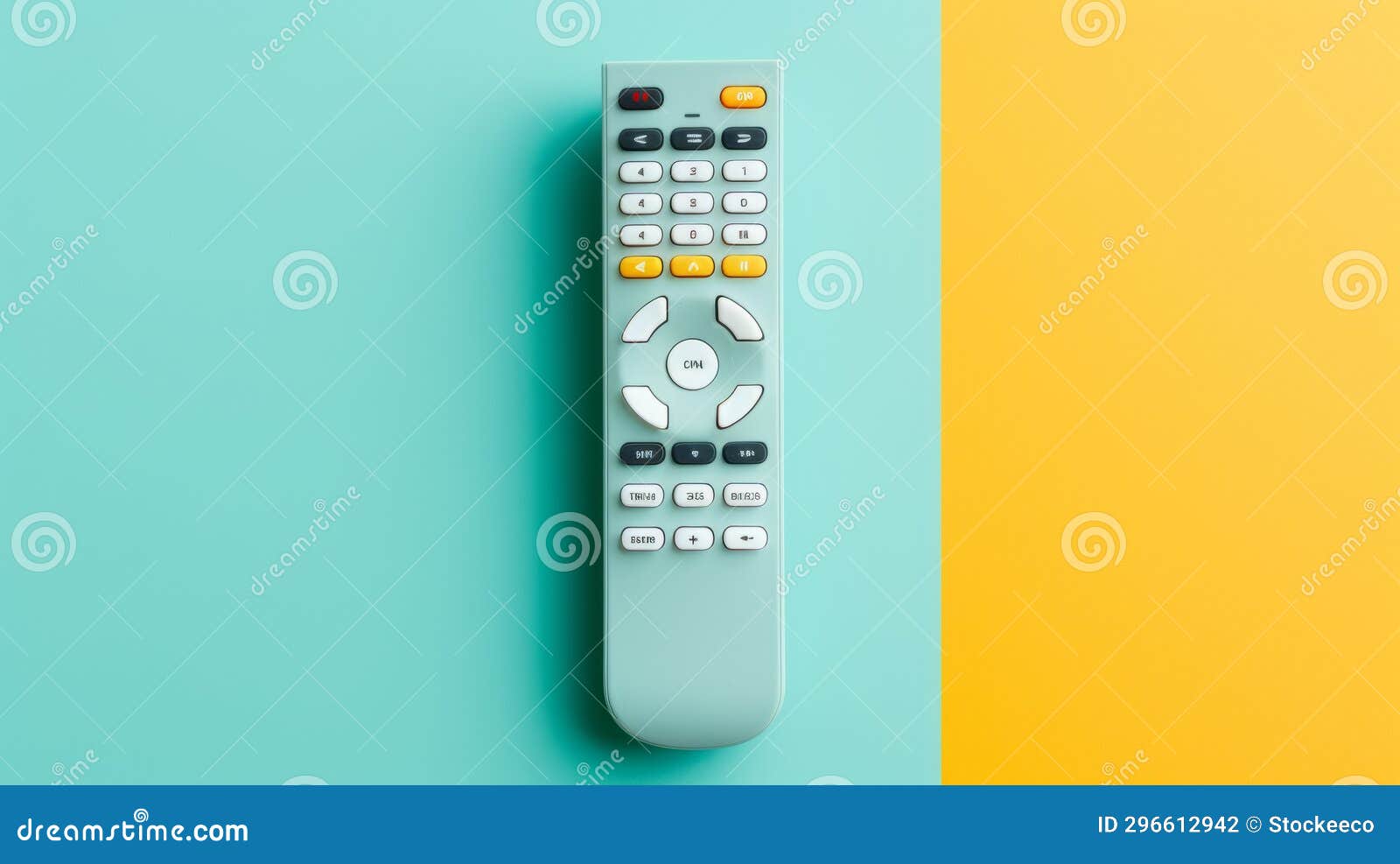 Modern Tv Remote Control on Vibrant Background Stock Illustration ...