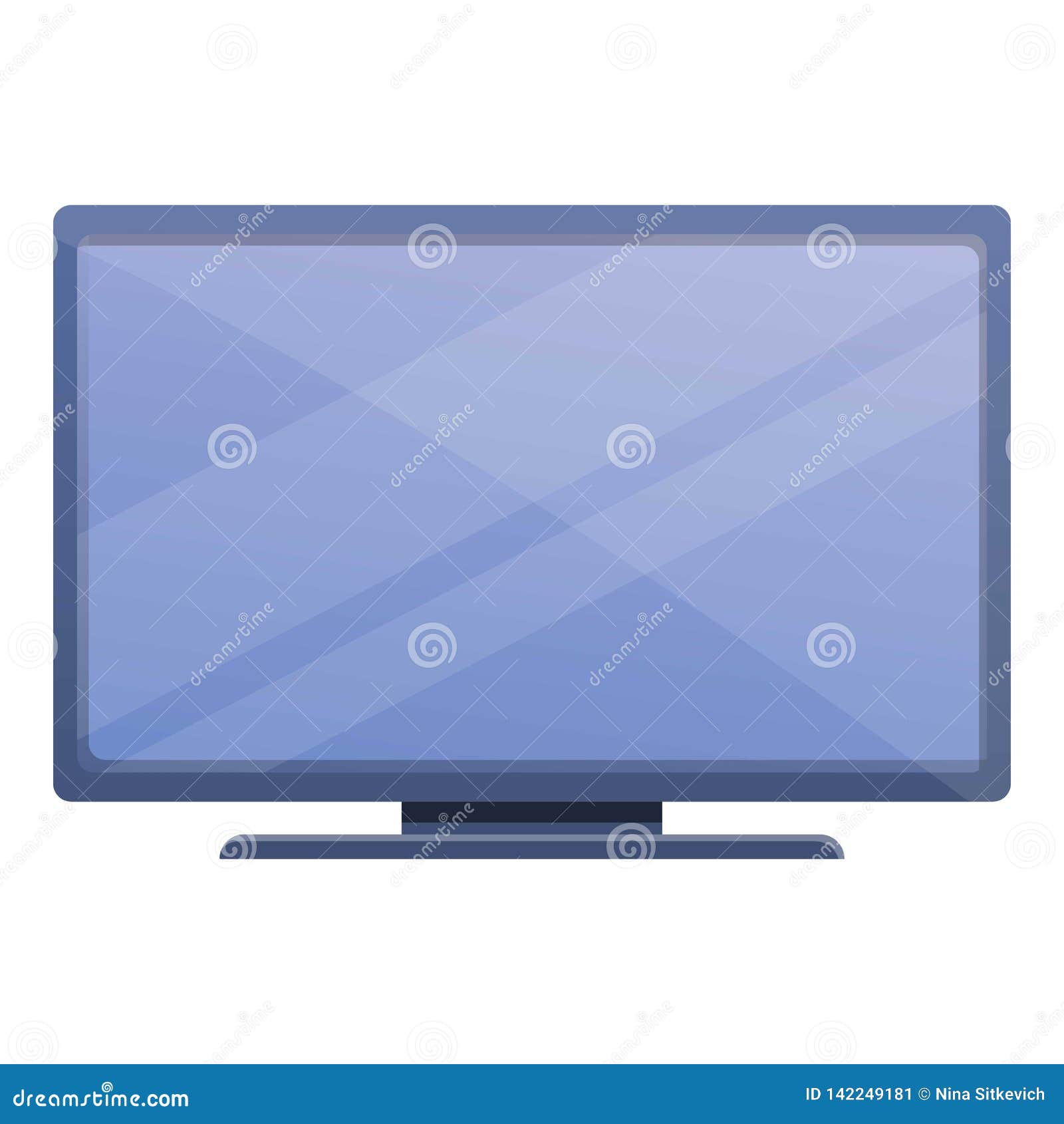 Modern Tv Set Icon, Cartoon Style Stock Vector - Illustration of ...
