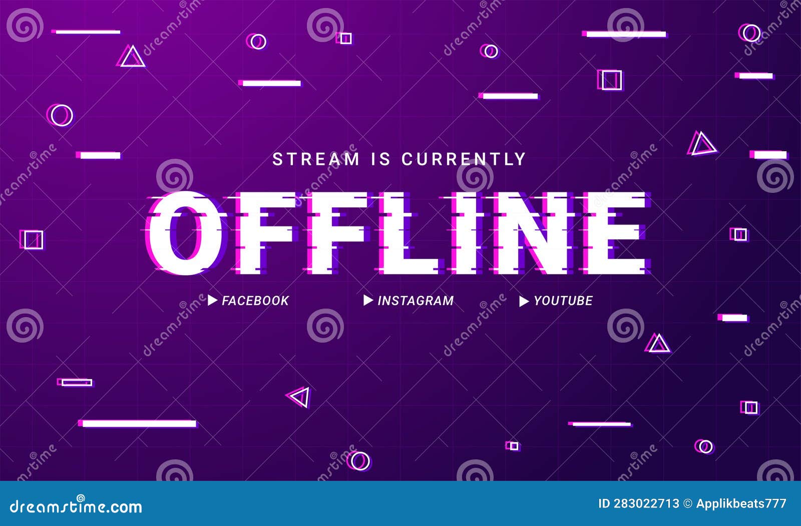 Modern Twitch Offline Background Design Template Stock Vector ...