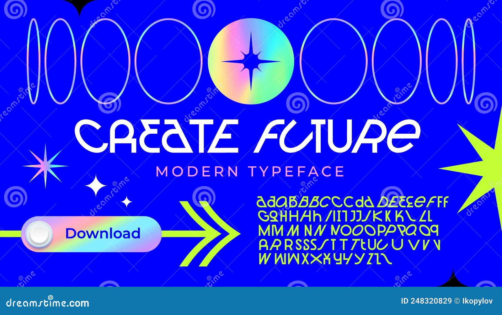 Trendy Alphabet Letters And Numbers. , Bold Font Type Royalty-Free ...