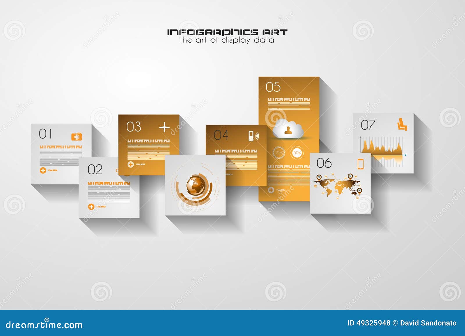 Modern UI Flat Style Infographic Layout for Data Display Stock Vector ...