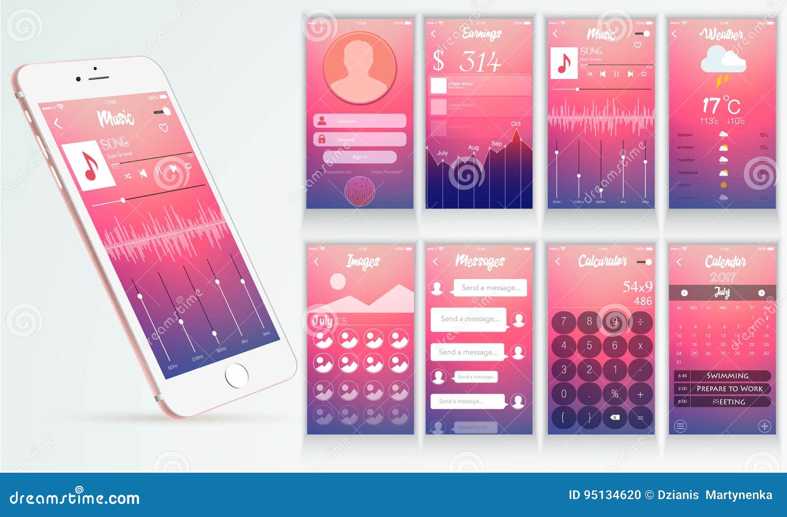 Modern ui interface design stock vector. Illustration of smartphone ...