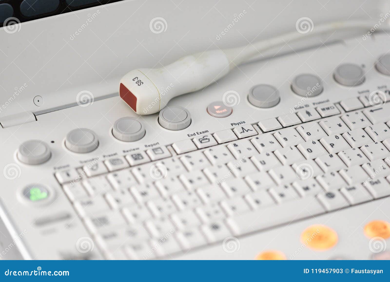 A Modern Ultrasonic Device with a Sector Sensor. Stock Image - Image of ...