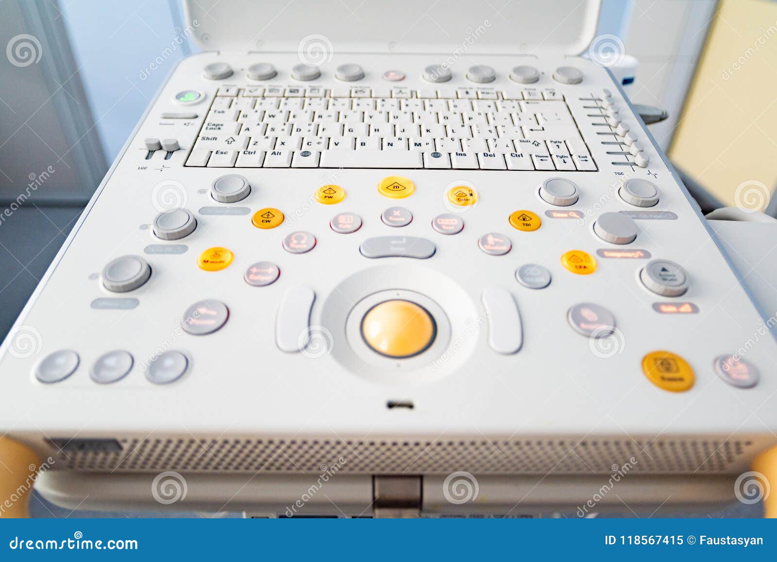 Modern ultrasound machine stock image. Image of disease - 118567415