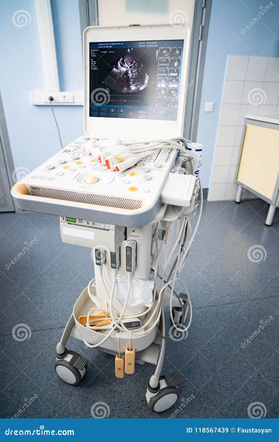 Modern ultrasound machine stock image. Image of health - 118567439