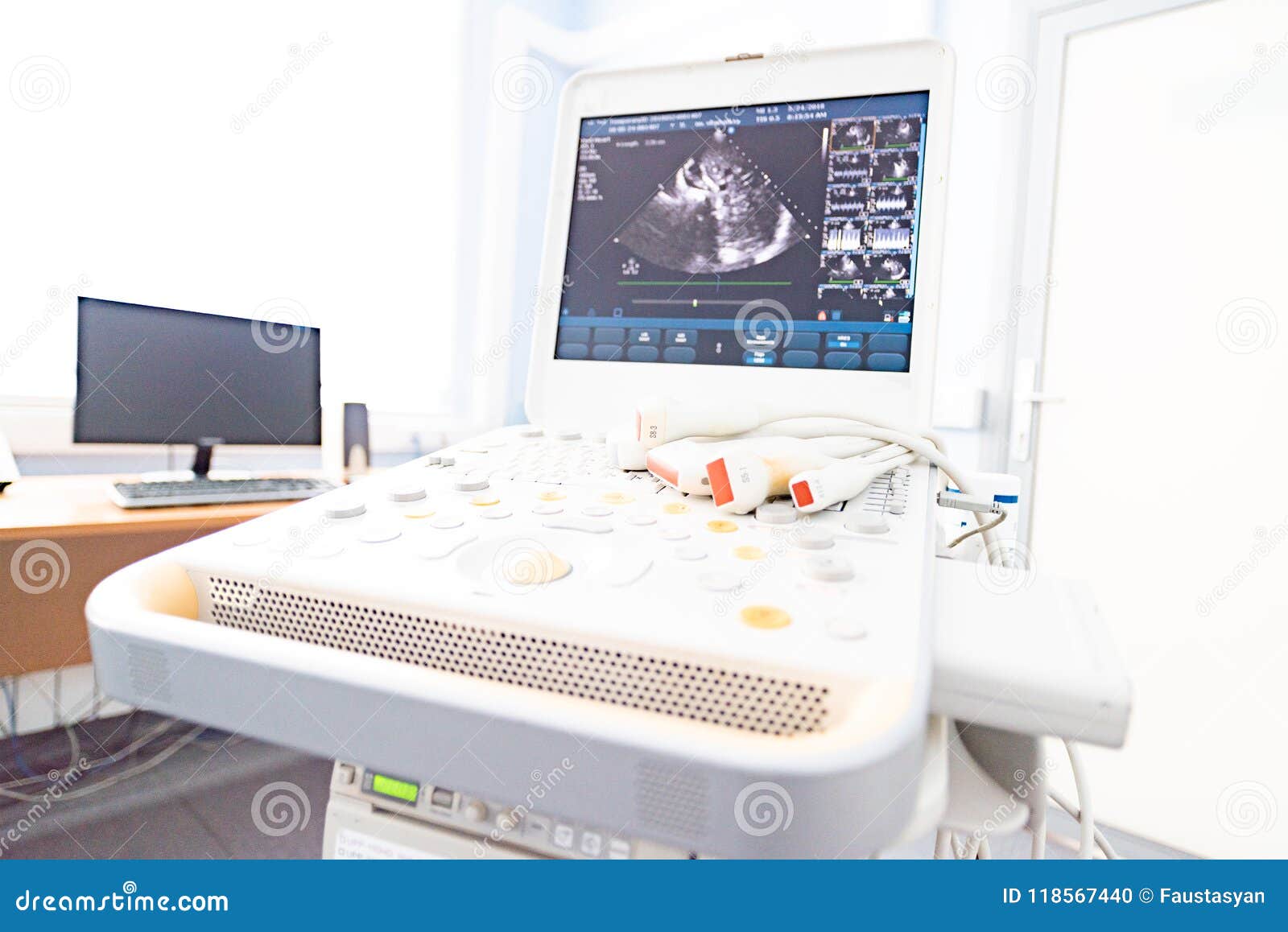 Modern ultrasound machine stock photo. Image of kidney - 118567440