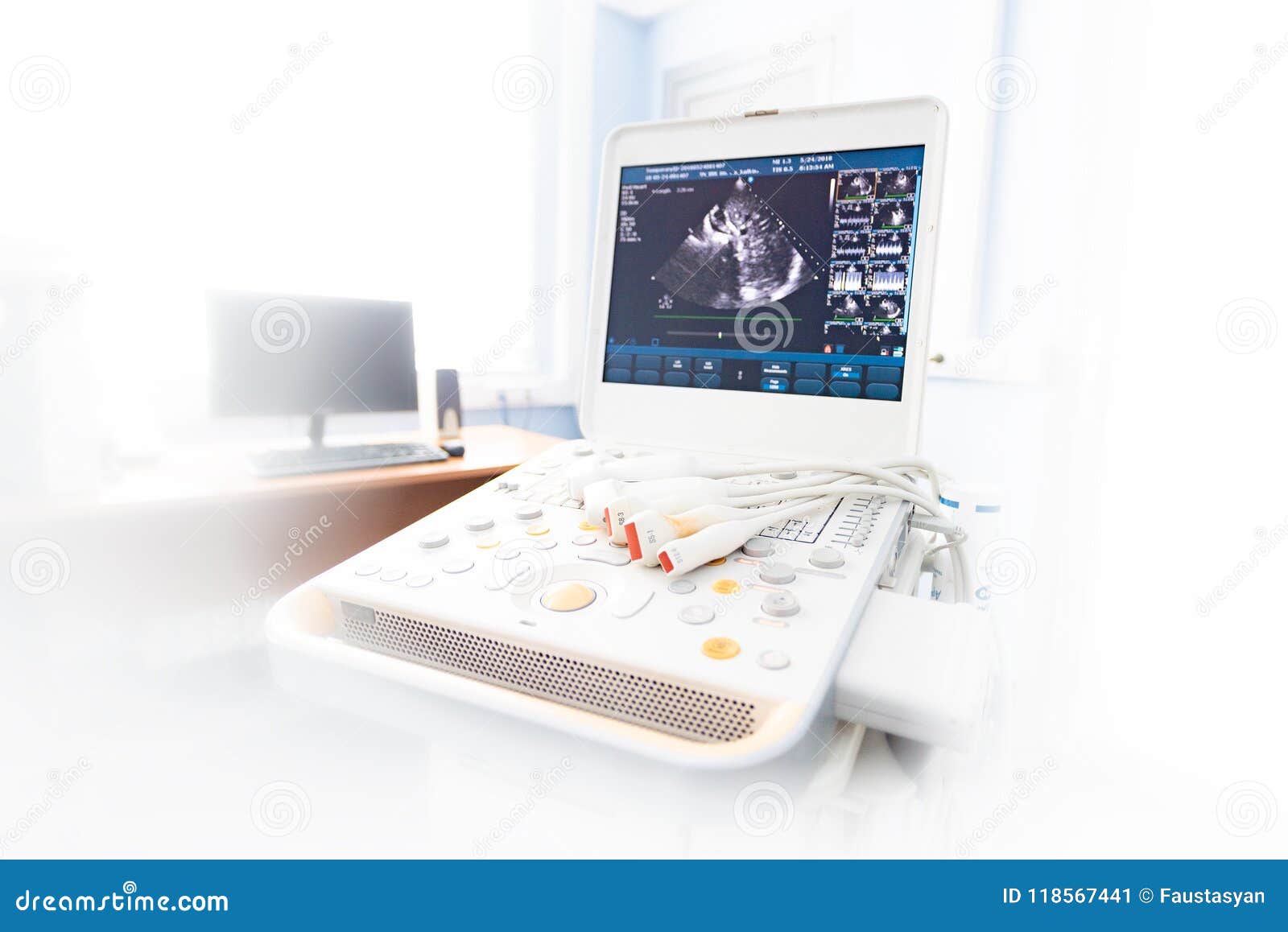 Modern ultrasound machine stock image. Image of modern - 118567441