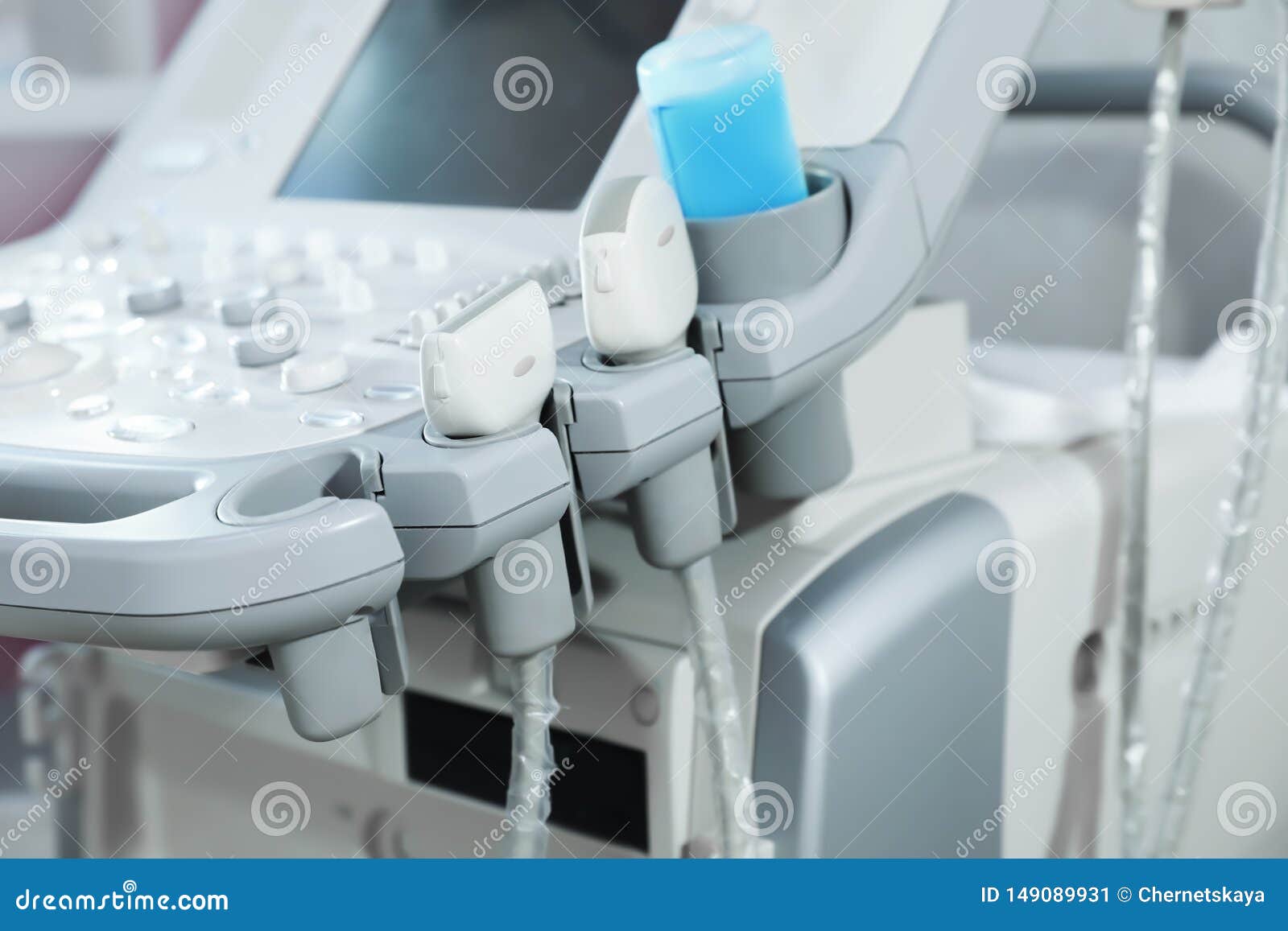 Modern Ultrasound Machine in Clinic, Closeup Stock Image - Image of ...