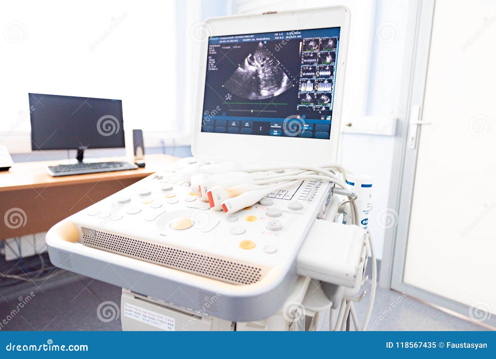 Modern ultrasound machine stock image. Image of health - 118567435